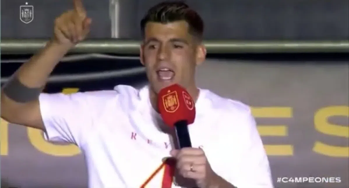 Morata deelt onverwachte sneer uit op Spaanse huldiging: 'Waar is ...